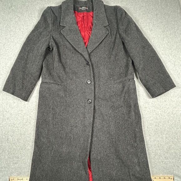 Jackets & Coats | Vintage Alorna Usa Wool Blend Womens Largexl Charcoal ...